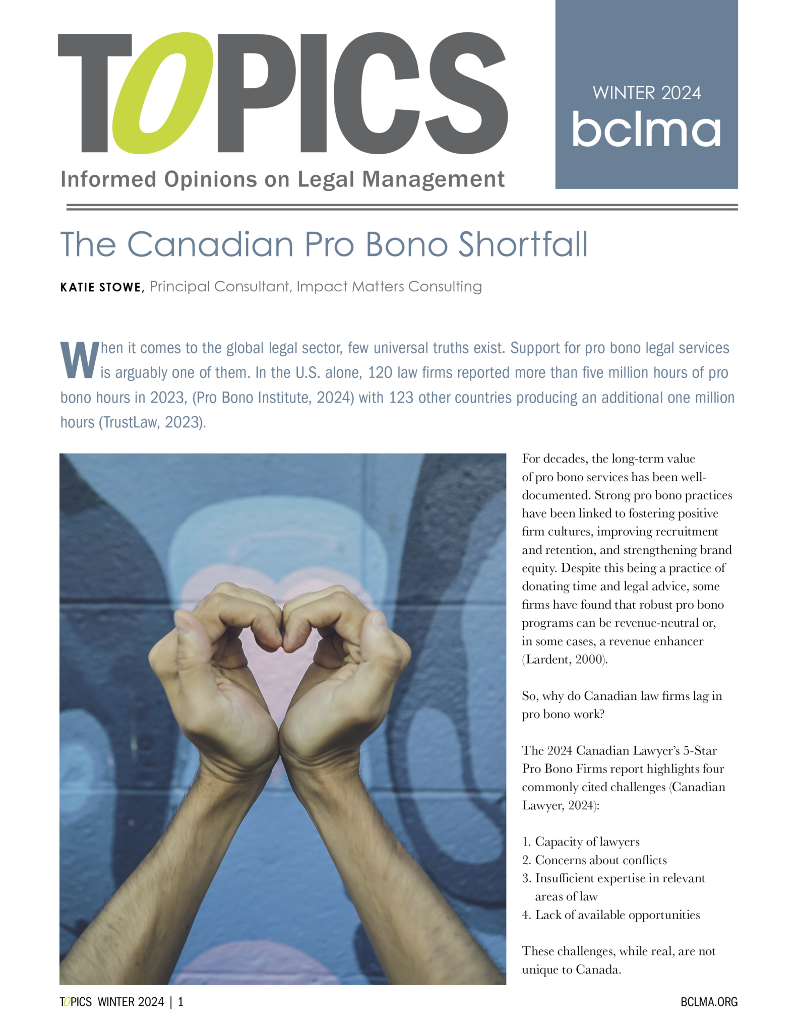 TOPICS Newsletter - BCLMA